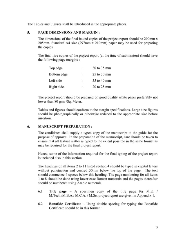 Pg project format | DOC