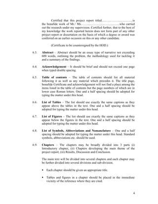 Pg project format | DOC