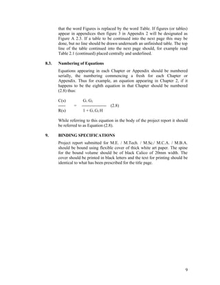 Pg project format | DOC