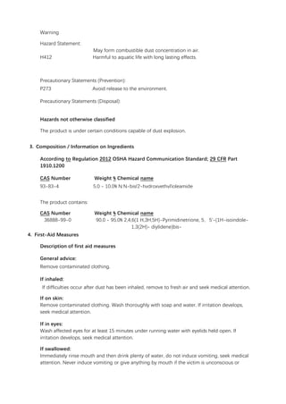 Pigment yellow 139 cas 36888 99-0 safety data sheet msds sds baoxu ...