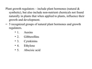 PLANT GROWTH REGULATORS | PPT