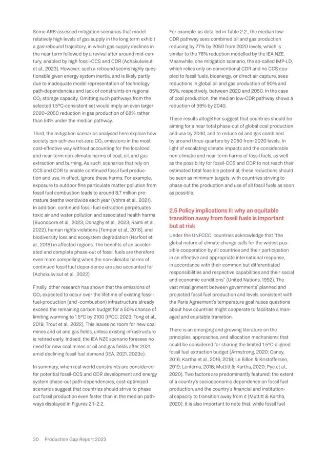 UNEP Publication: Production Gap Report 2023 | PDF