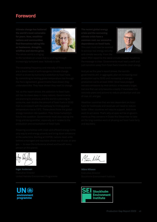 UNEP Publication: Production Gap Report 2023 | PDF