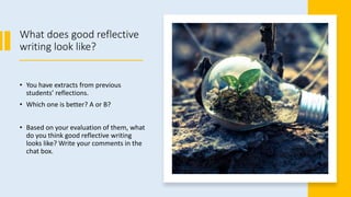 Pg reflective writing webinar | PPTX