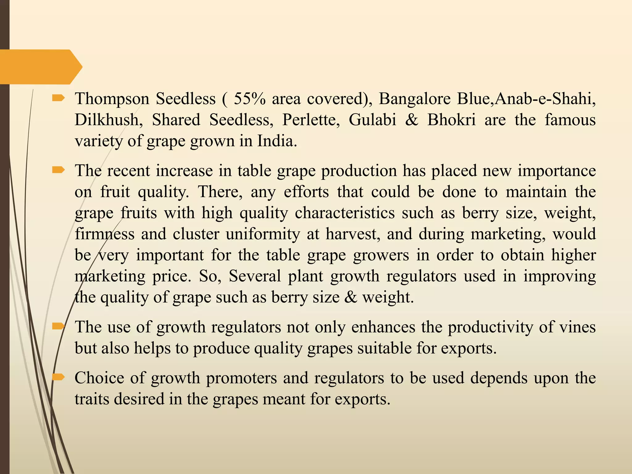 use of PGRs for quality grape production | PPTX