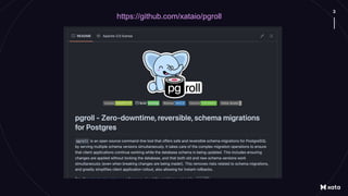 pgroll - Zero-downtime, reversible, schema migrations for Postgres | PPT