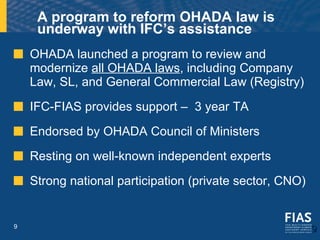 FIAS Presentation CRF 2009 | PPT | Business | Business and Finance