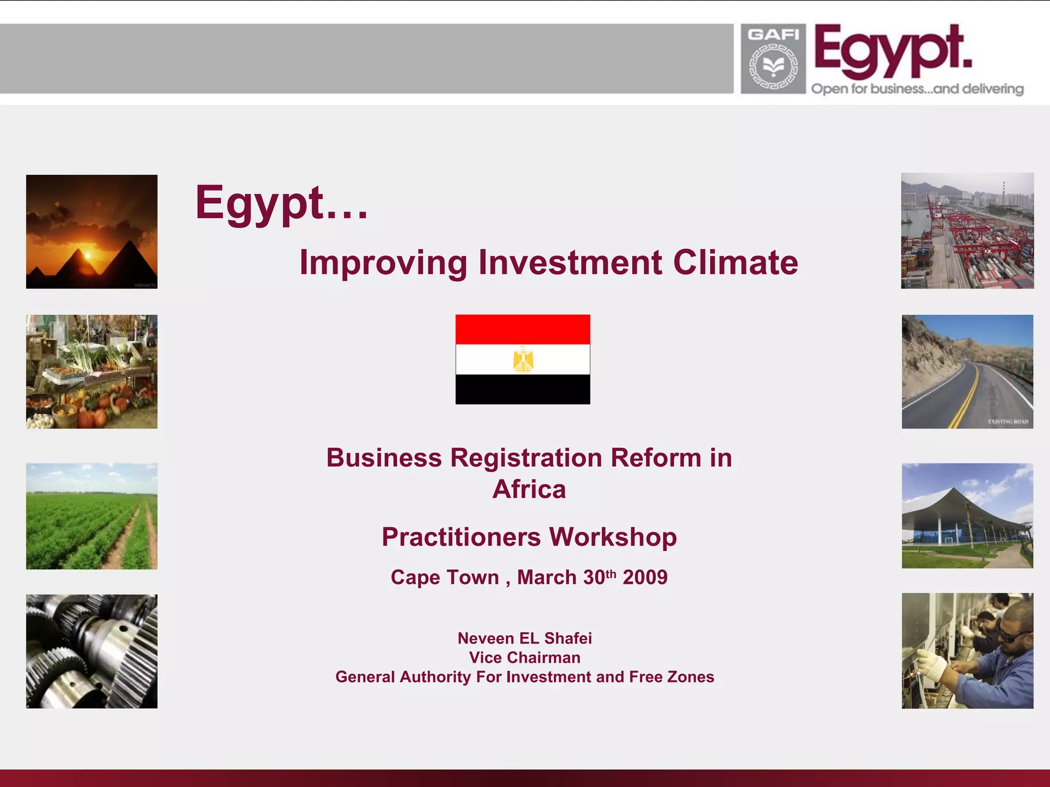 General Authority for Investment and Free Zones (GAFI) Presentation CRF ...