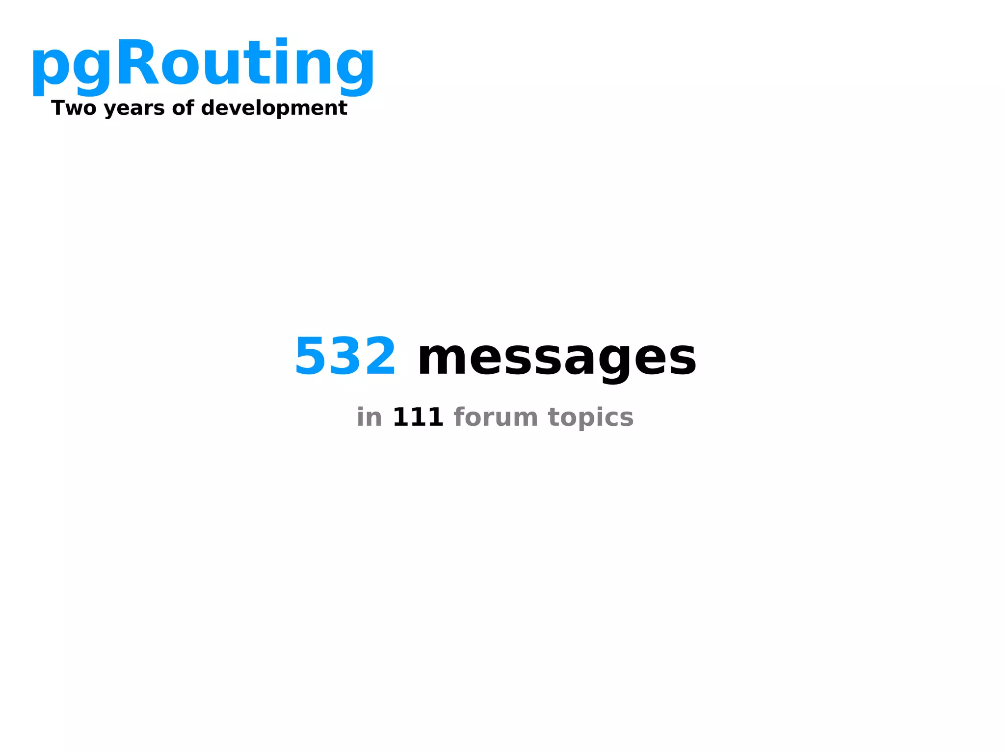 2.5 years of pgRouting | PPT