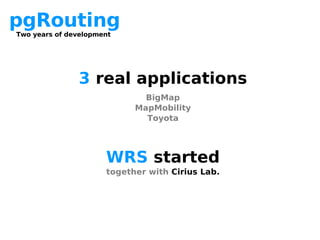 2.5 years of pgRouting | PPT