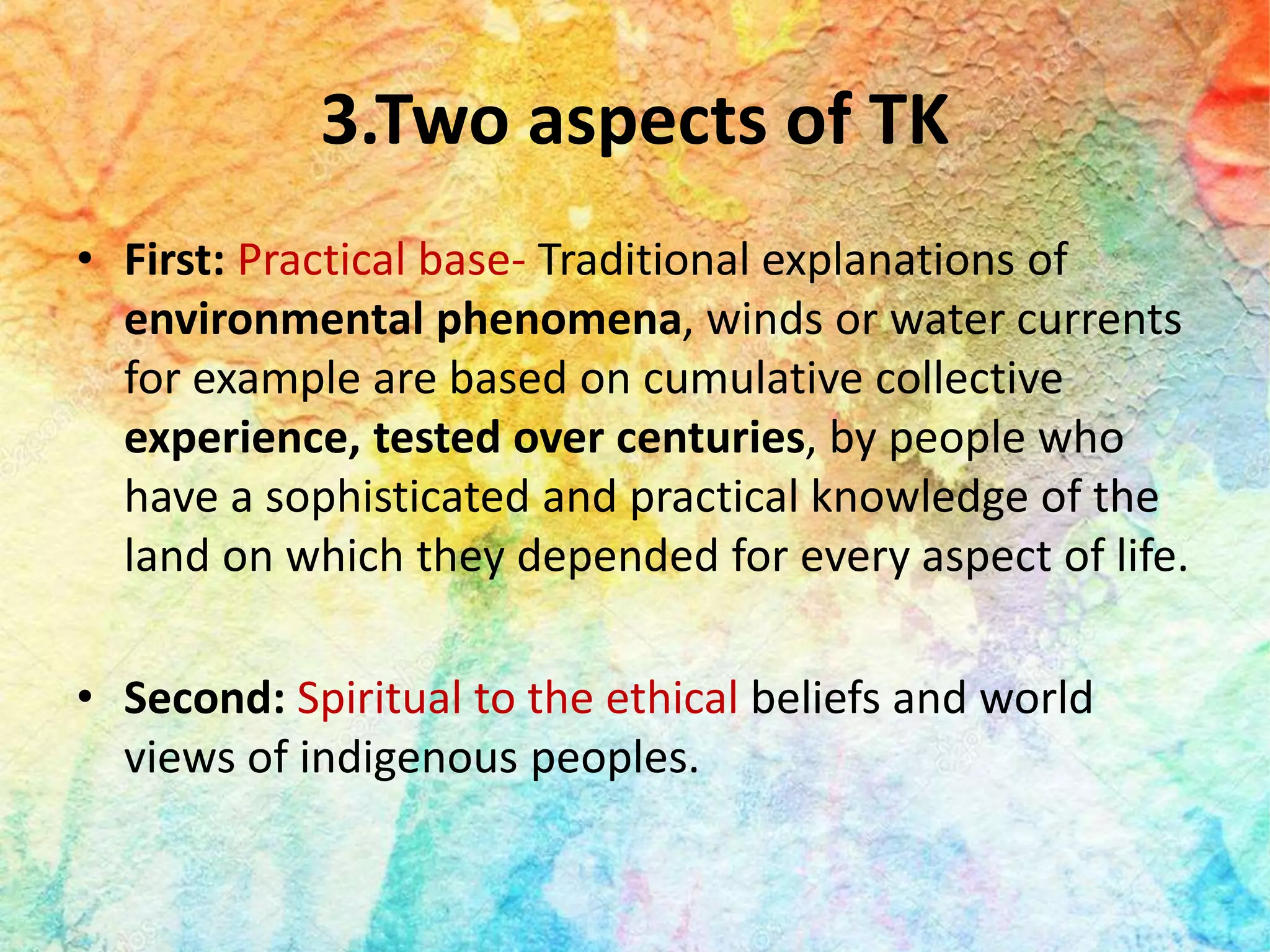 Traditional knowledge | PPTX