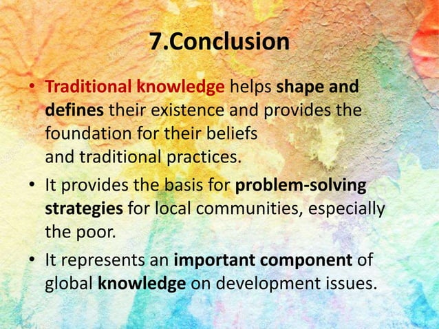 Traditional knowledge | PPTX | Science