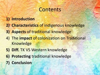 Traditional knowledge | PPTX
