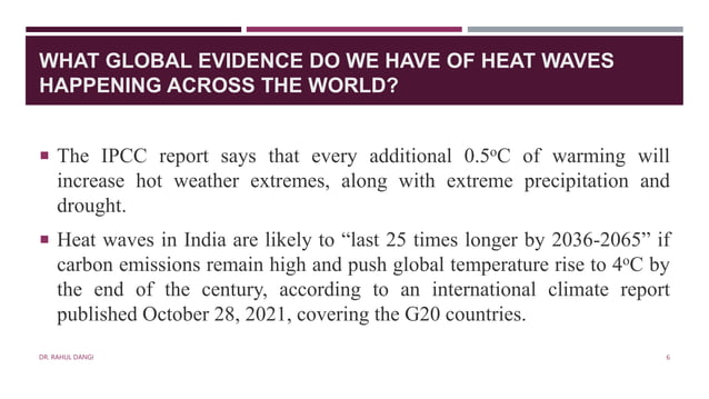 HEAT AND COLD WAVES in India | PPTX