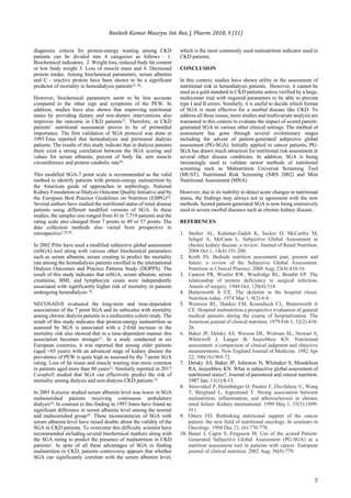 PATIENT-GENERATED SUBJECTIVE GLOBAL ASSESSMENT (PG-SGA): A REVIEW | PDF