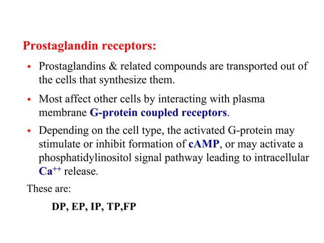 Prostaglandins & NSAIDS | PPTX