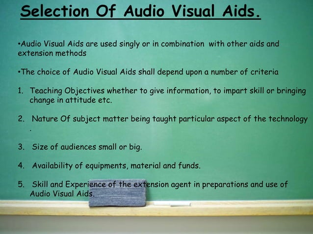 Audio visual aids | PPTX | Education