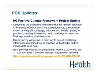 January 2018 Oregon PGS Prevention Connect | PPT