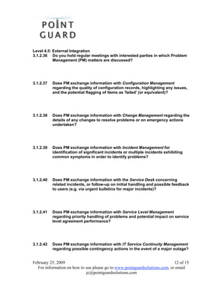 Pgs problem management assessment 022509 | PDF