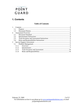 Pgs problem management assessment 022509 | PDF | IT and Internet ...