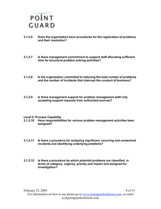 Pgs problem management assessment 022509 | PDF