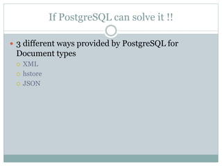 PostgreSQL as NoSQL | PPT