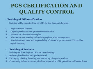 A perspective on Participatory Guarantee System for India | PPT