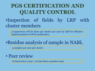 A perspective on Participatory Guarantee System for India | PPT