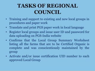 A perspective on Participatory Guarantee System for India | PPT