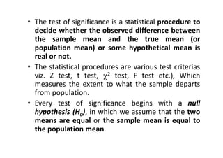 PG STAT 531 Lecture 6 Test of Significance, z Test | PPT