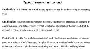 Research Misconduct | PPTX