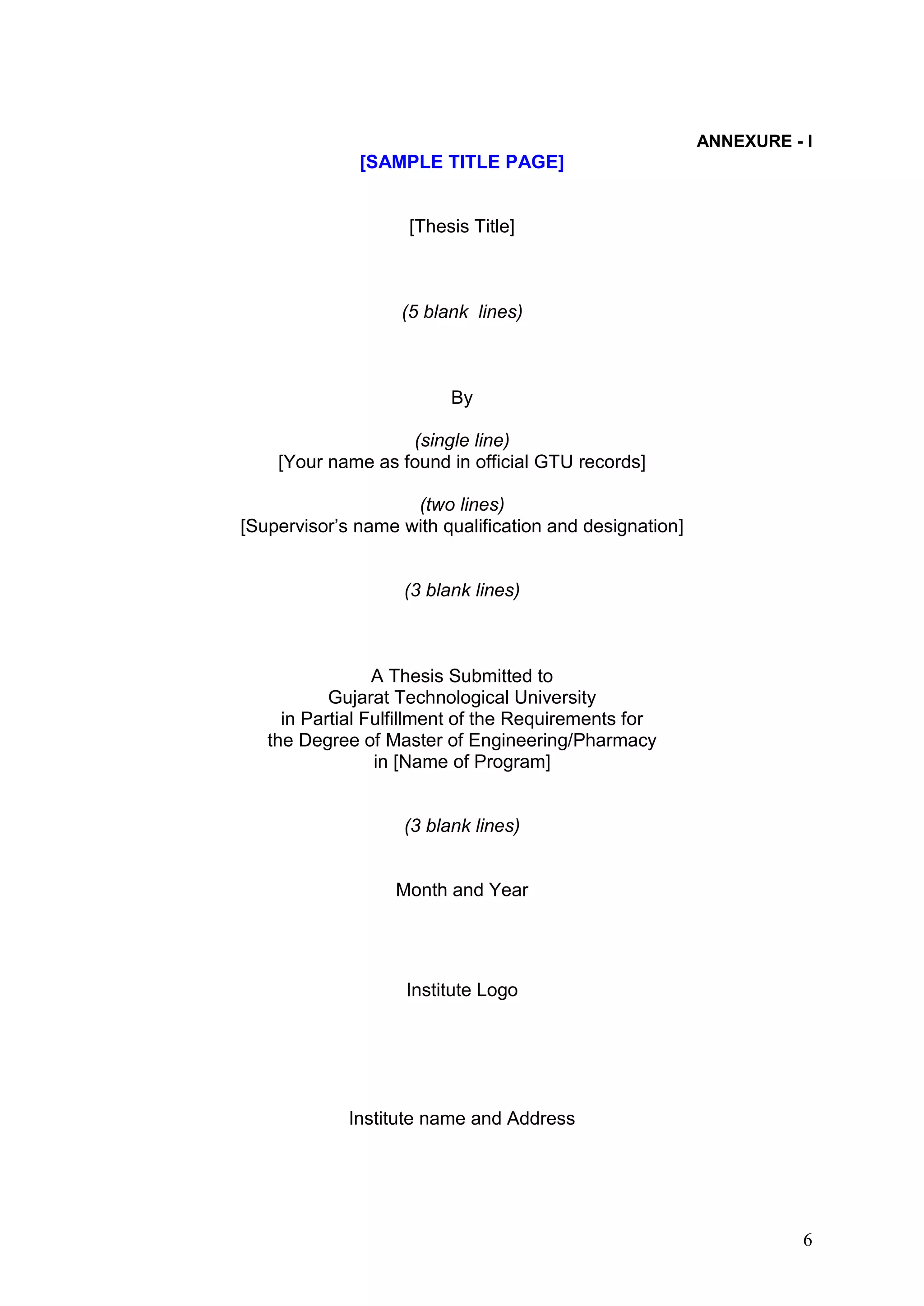 Pg thesis document_guidelines final | PDF