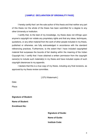 Pg thesis document_guidelines final | PDF