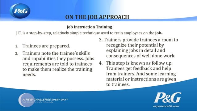P&G training and development | PPTX | Human Resources | Business