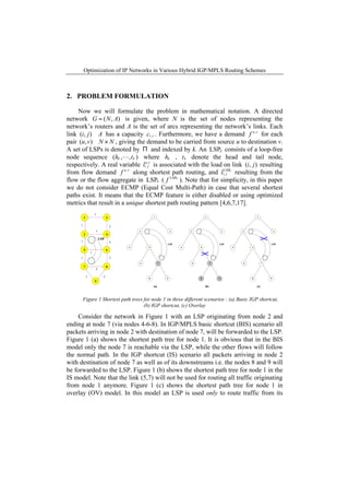 OPTIMIZATION OF IP NETWORKS IN VARIOUS HYBRID IGP/MPLS ROUTING SCHEMES | PDF