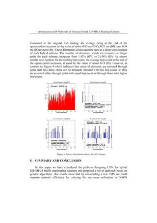 OPTIMIZATION OF IP NETWORKS IN VARIOUS HYBRID IGP/MPLS ROUTING SCHEMES | PDF