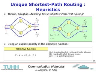 Optimization of IP Networks in Various Hybrid IGP/MPLS Routing Schemes | PPT