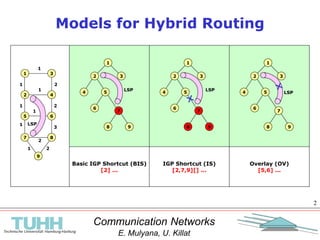 Optimization of IP Networks in Various Hybrid IGP/MPLS Routing Schemes | PPT