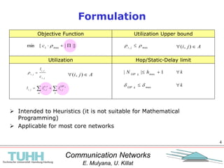 Optimization of IP Networks in Various Hybrid IGP/MPLS Routing Schemes | PPT