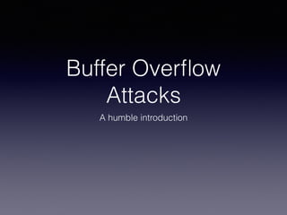 Buffer overflow Attacks | PDF