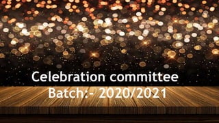 celebration_committee | PPTX | National & Civic Holidays | Holidays