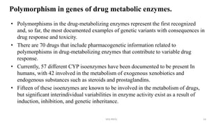 Pharmacogenetics -Pharmacokinetic- considerations. | PPTX