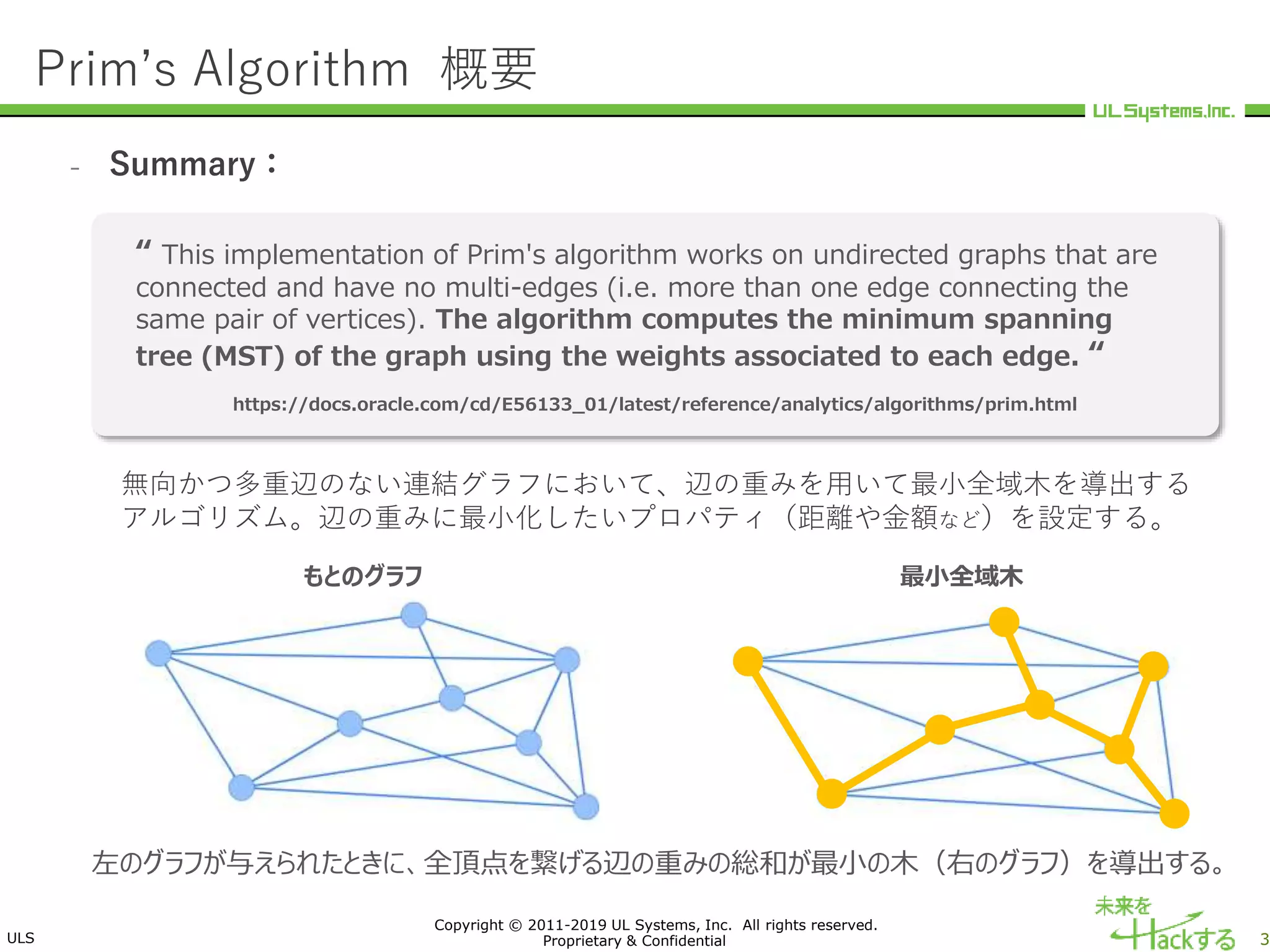 PGX ユーザー勉強会 #14 LT Built-in アルゴリズム ( Prim's Algorithm ) | PPT