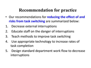 Can You Multitask? Evidence and Limitations of Task Switching and ...