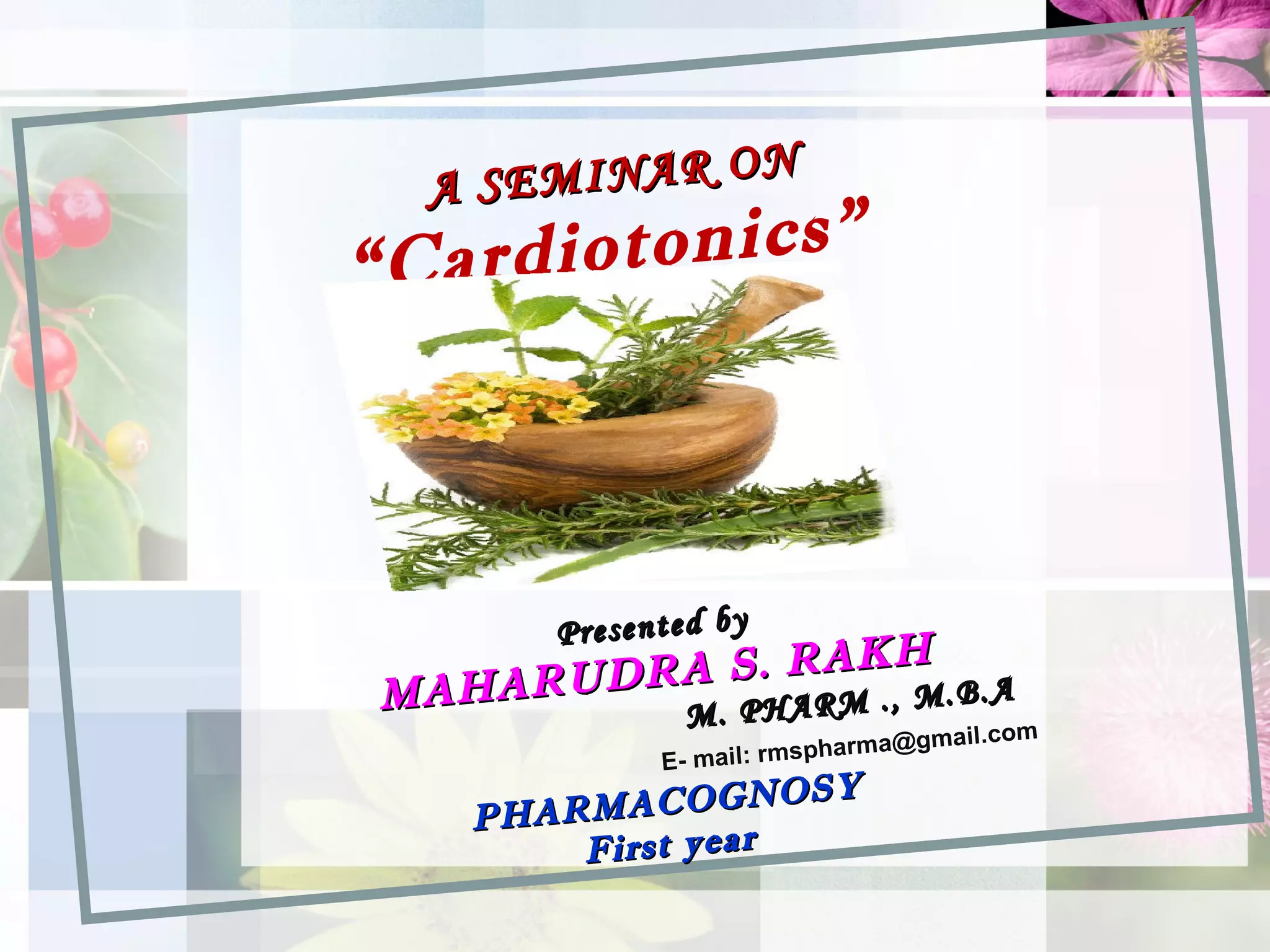 Pgy 9b cardiotonics | PPT