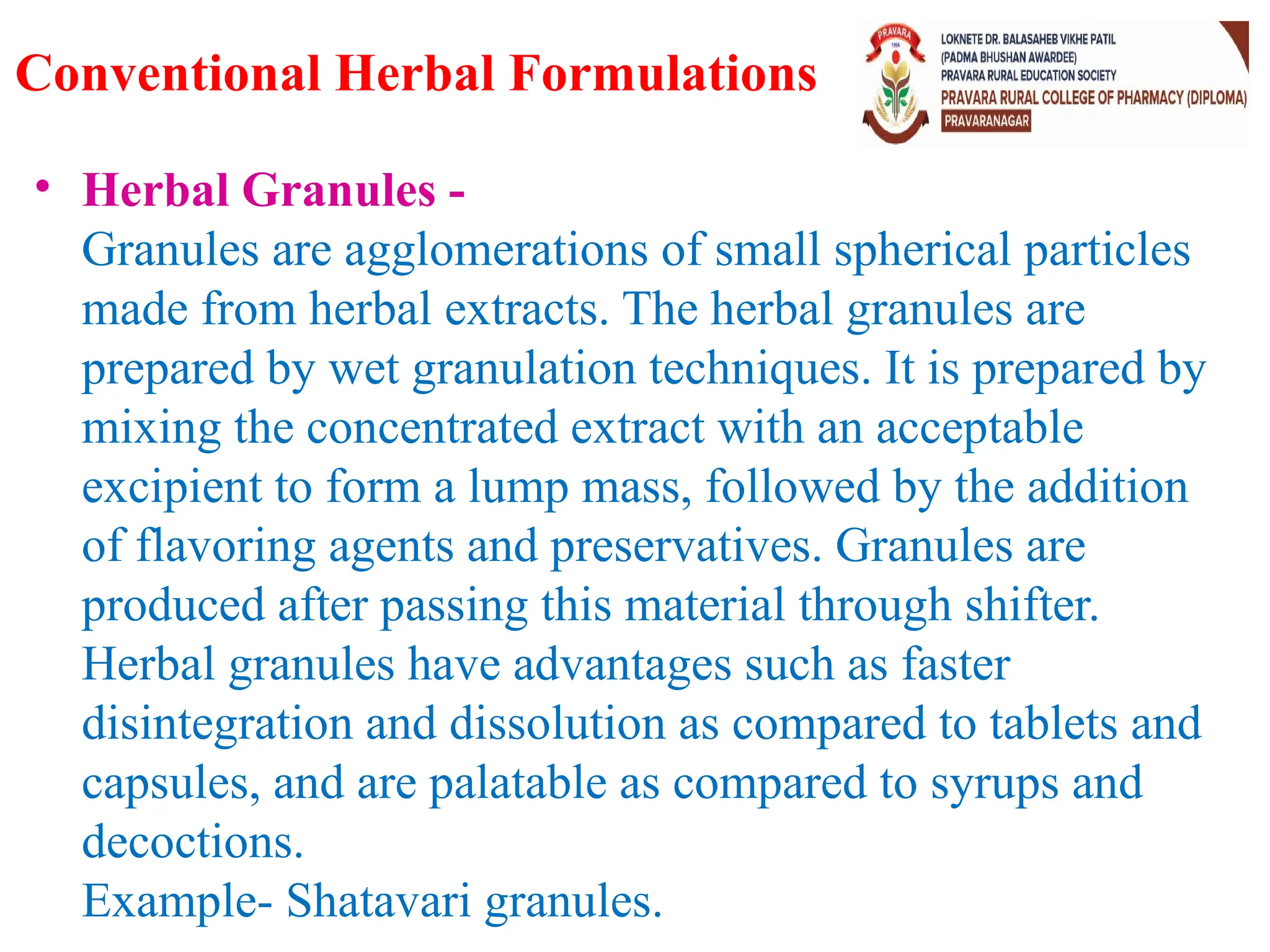 Introduction to herbal formulations (Different herbal formulations) | PPTX