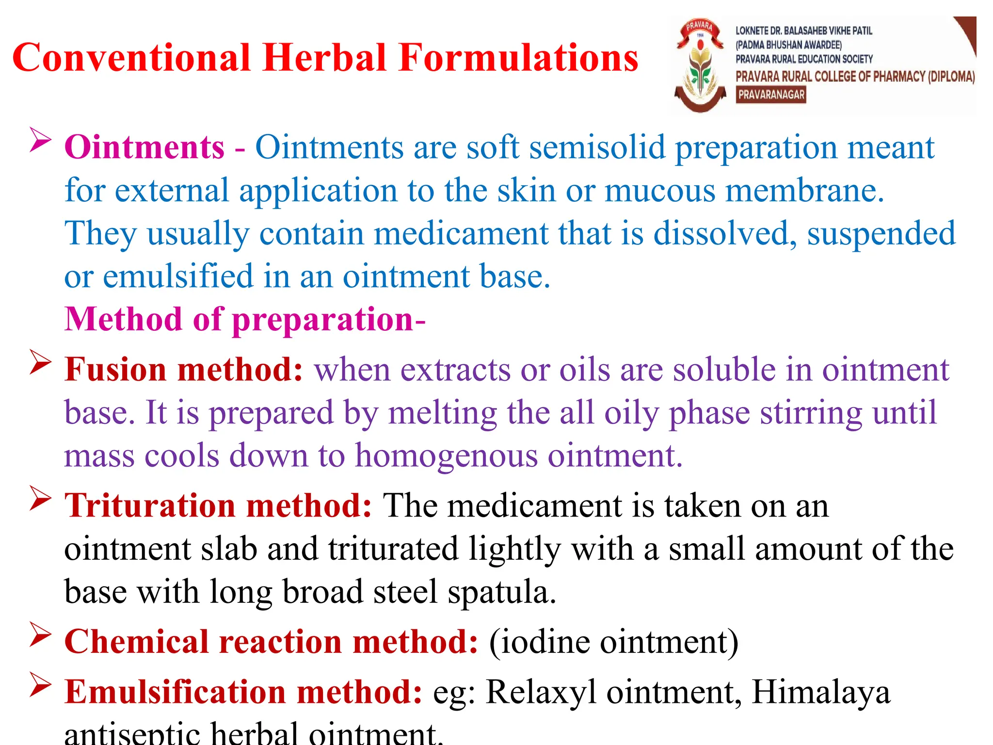 Introduction to herbal formulations (Different herbal formulations) | PPTX
