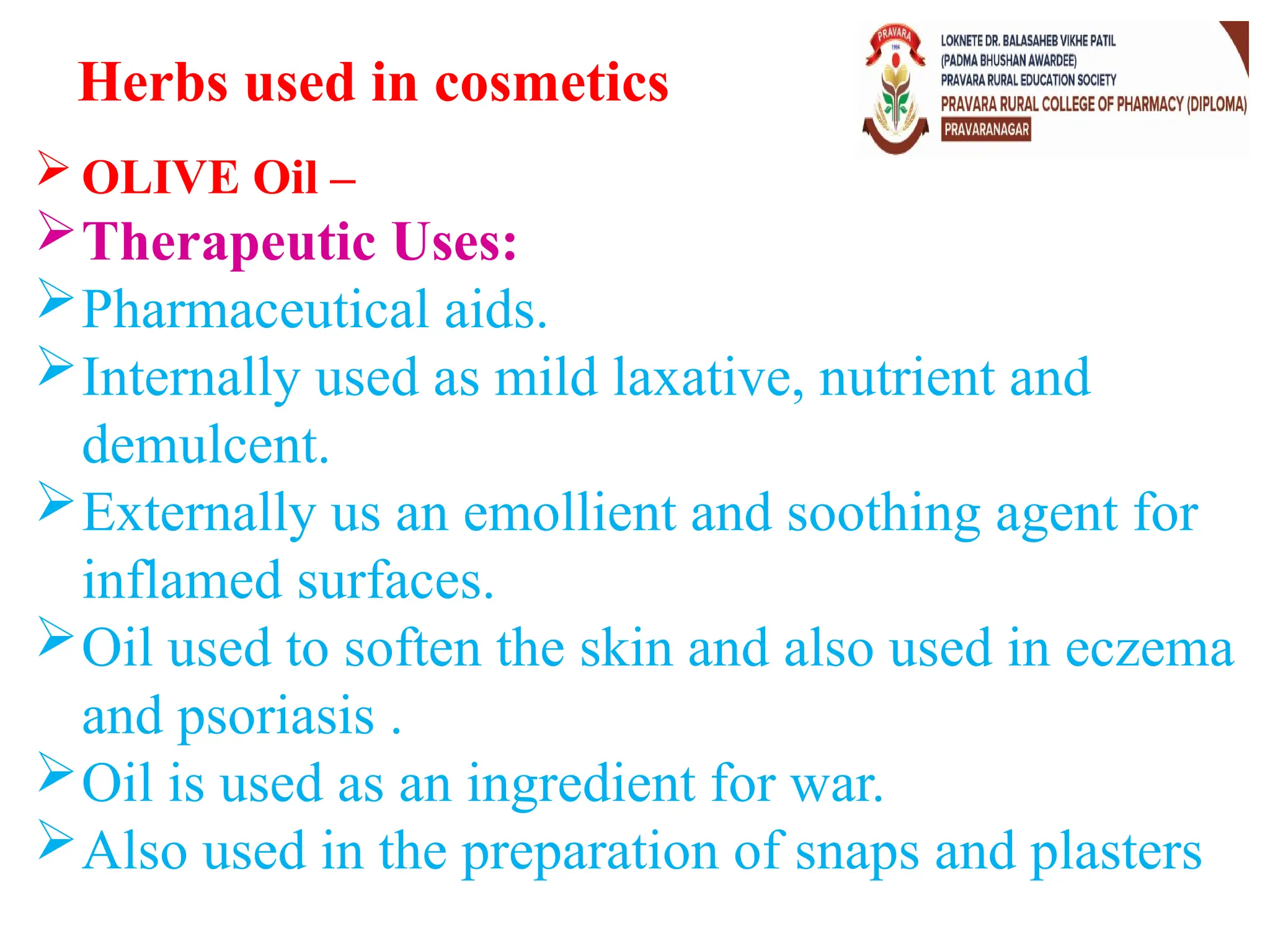 Herbal cosmetics (Types of herbal cosmetics) | PPT