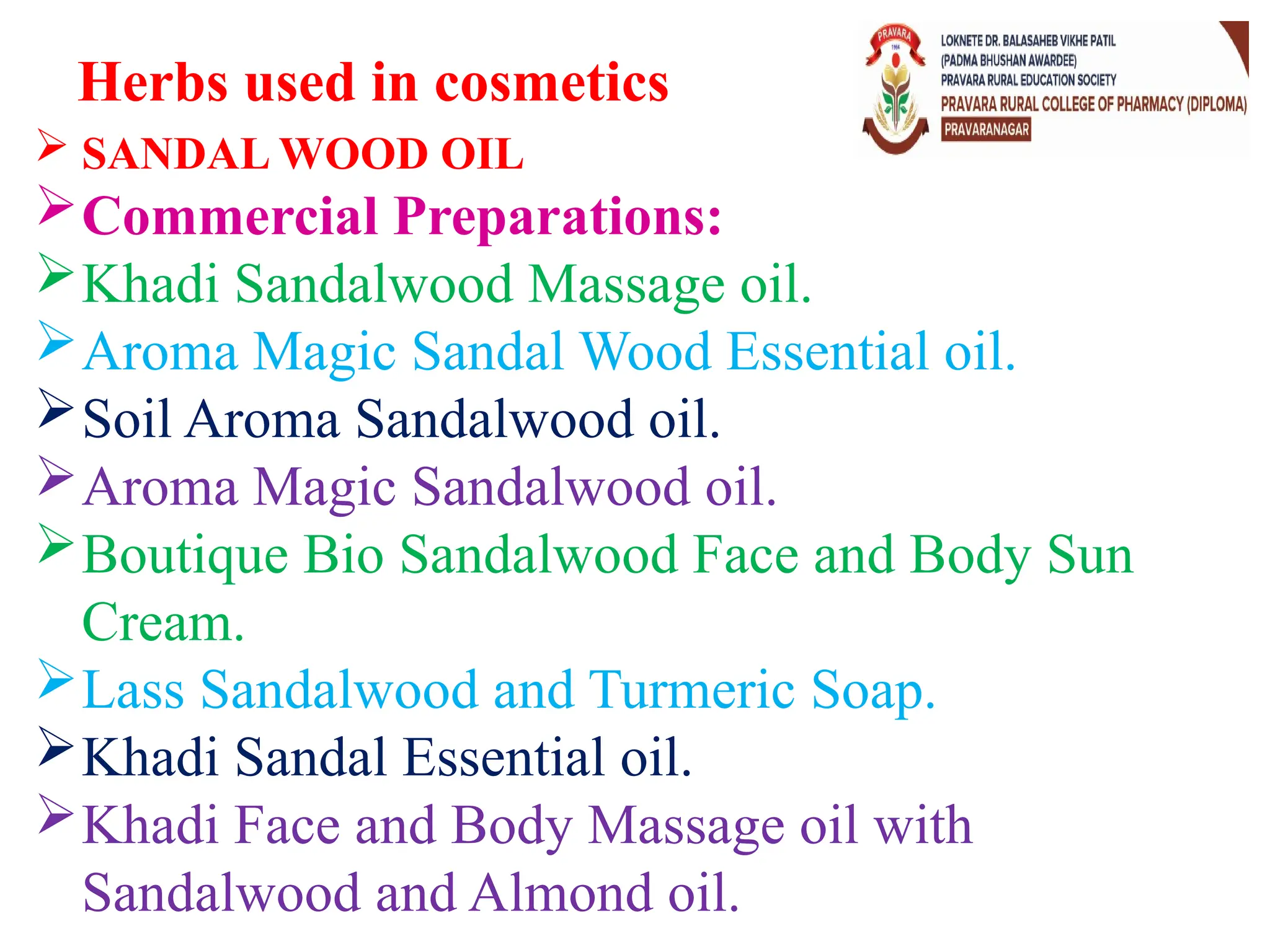 Herbal cosmetics (Types of herbal cosmetics) | PPT