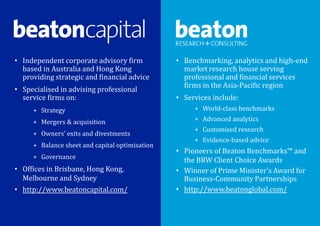 George Beaton: Outside Investment in Law Firms | PPT
